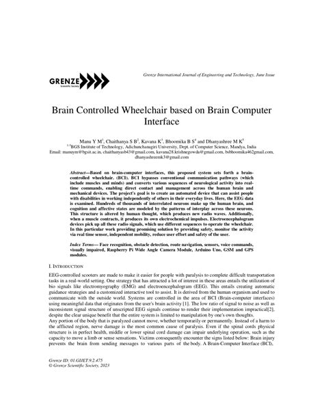pdf brain controlled wheelchair based on brain computer interface