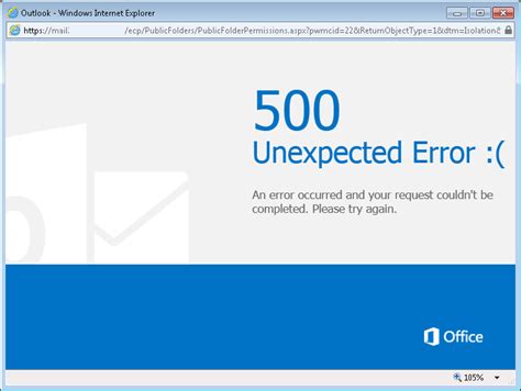 Manage Permissions Result In 500 Unexpected Error Public Folders