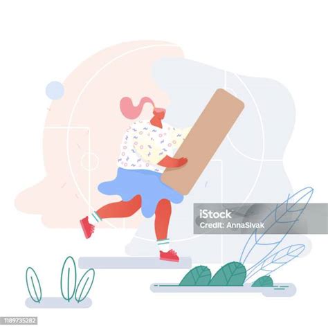 젊은 여자는 보드 게임 이나 퍼즐을 설정 하기 위한 거 대 한 나무 블록 조각을 수행 레저 레크리에이션 및 여가 시간 개념 실내 또는 야외 활동 및 재미 만화 플랫 벡터