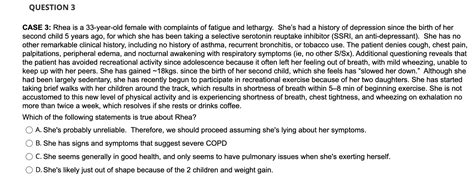 Solved Question 1 Case 1 Bill Is A 57—year—old Man Course Hero