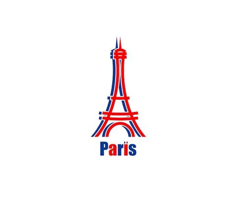 Premium Vector Paris Eiffel Tower Icon French City Travel Tours