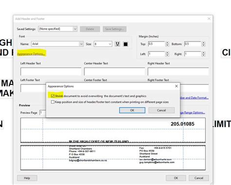 Shrink Document Feature When Adding Footer Causes Adobe Product