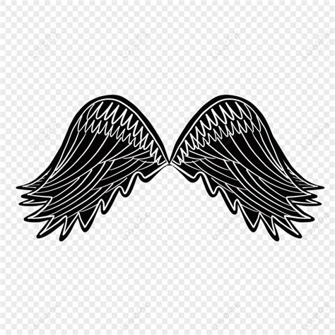 손으로 그린 선형 검은 날개 일러스트 Png 일러스트 무료 다운로드 Lovepik