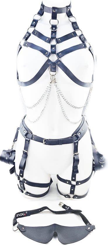 Bndgx® Bondage Tuig Pak Harnas Vrouw Riem Erotische Sex Body Nep Leer Verstelbaar Bol