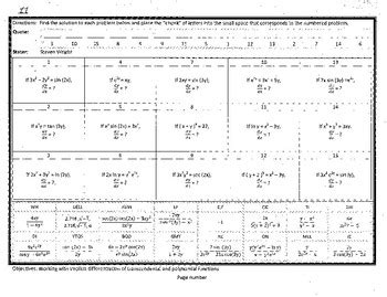 AP AB Calculus No Calculator Working With Implicit Differentiation Puzzle 11