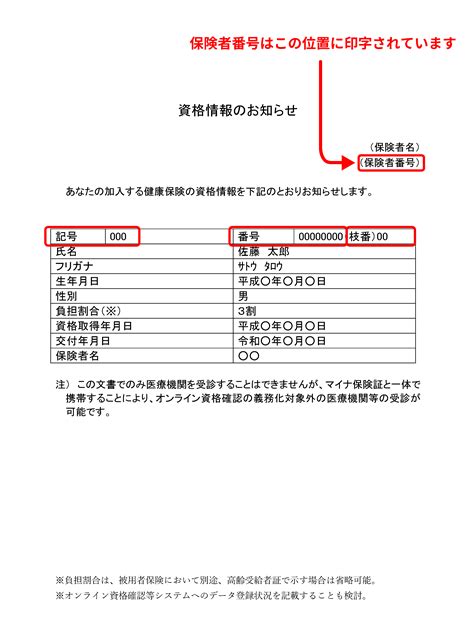 保険証の情報の確認方法