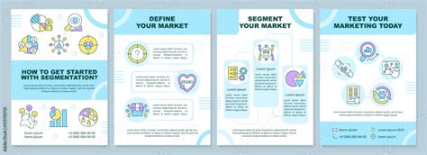 Get Started With Segmentation Brochure Template Leaflet Design With Linear Icons Editable 4