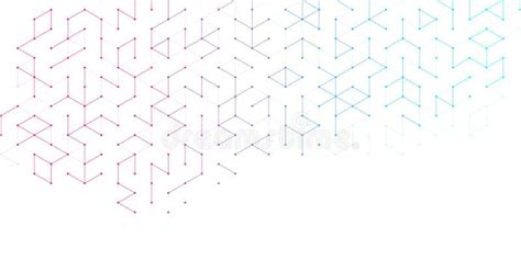 Modern Technology Vector Illustration With Square Grid Technology Banner Template Cubes Texture