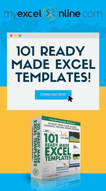 101 free excel templates myexcelonline microsoft excel tutorial excel tutorials excel