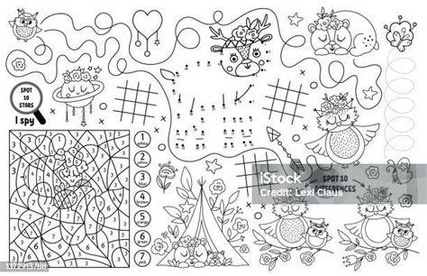 벡터 어머니는 아이들을위한 날 의 장소 매트 미로 틱 택 토 차트와 가족 사랑과 평화 인쇄 활동 매트 점을 연결 차이를 찾을 수 있습니다 보호 흑백 플레이 매트 또는 색칠