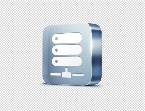 Premium Psd Data 3d Render Silver Icon