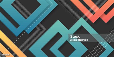 그라데이션 파스텔 색상과 사각형 모양 요소와 추상적인 현대 배경 0명에 대한 스톡 벡터 아트 및 기타 이미지 0명 3차원 형태 검은색 Istock