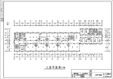 某建筑面积3969平米主体四层局部三层教学楼毕业设计cad全套建筑施工图（含设计说明，含结构设计，含计算书、答辩ppt）图纸设计说明土木在线