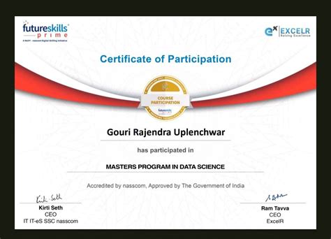Gouri Uplenchwar On Linkedin Excelr Nasscom Futureskillsprime Datascience Machinelearning