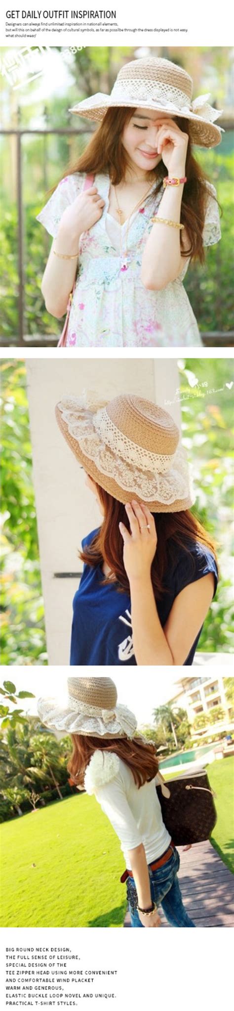 [당일출고]레이스 밀짚모자 파나마햇 여행지룩 리본끈모자 휴양지