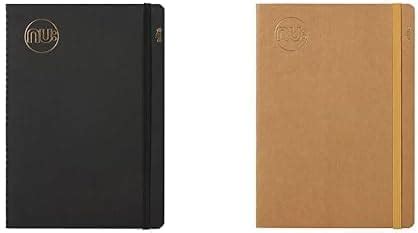 Nu Notebooks Bundle Kraft Range Black Stitched Spine A5 And Manilla