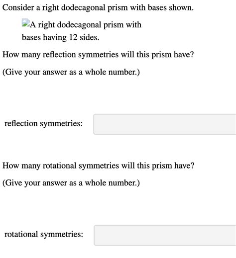 Consider A Right Dodecagonal Prism With Bases Shown A Right Dodecagonal Prism With Bases Having