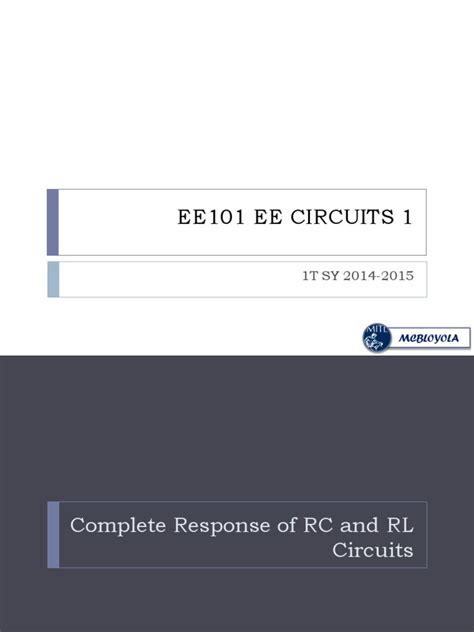 Complete Response Of Rc And Rl Circuits Pdf Electrical Network