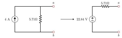 use source transformation to reduce the circuit between term quizlet