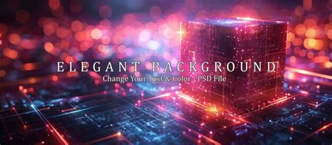 Premium Psd Abstract Digital Data Cube In Technology Futuristic