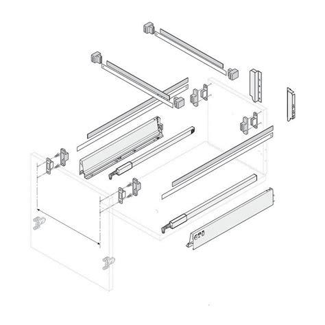 Blum ZRM METAFILE File Hanging System Set For METABOX TANDEMBOX LEGRABOX C And F Height