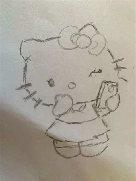 Hello Kitty Cute Drawings Hello Kitty Drawing Drawings