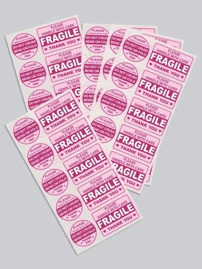 Pcs Fragile Labels Express Package Warning Stickers SHEIN USA