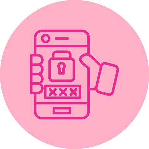 Mobile Password Vector Icon 16820681 Vector Art At Vecteezy