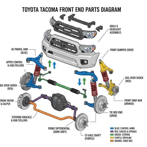 Toyota Tacoma Front End Parts Diagram Component Guide Diagraminfo
