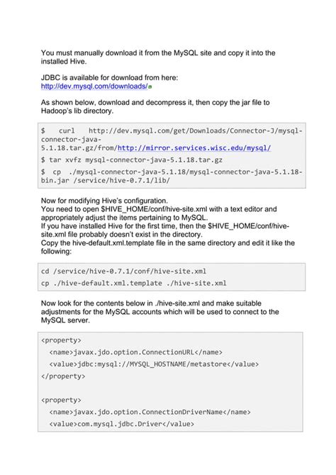 R Hive Tutorial Supplement 2 Installing Hive Pdf