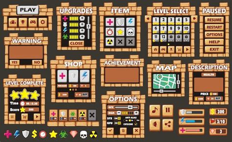premium vector user interface for creating game