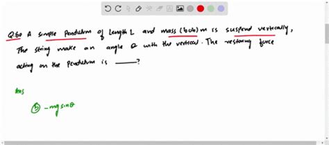 SOLVED Let θdenote the angular displacement of a simple pendulum oscillating in a vertical