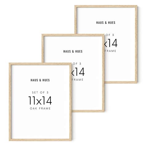 Haus And Hues 11x14 Beige Oak Wood Frames Set Of 3 11x14 Wood Frame
