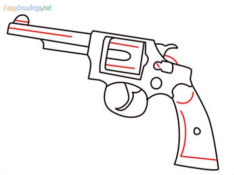 How To Draw Revolver Step By Step Easy Phase