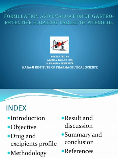 Formulation And Evaluation Of Gastro Retentive Floating Tablet Of Atenolol Download Free Pdf
