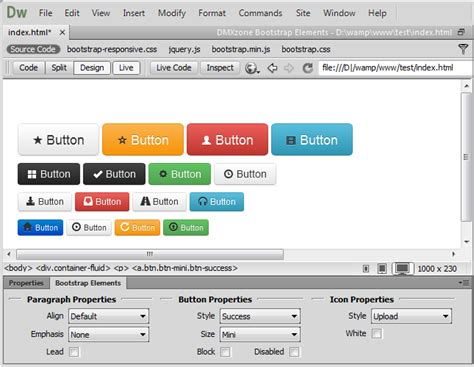 Bootstrap Elements Features Part 2 Buttons Images Icons Pagination Dmxzonecom