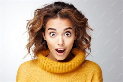 Premium Photo A Young Girl With Shocking Expressions