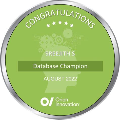 Sreejith S On Linkedin Orion Innovation Database Acheivements Fullstackdeveloper 12 Comments