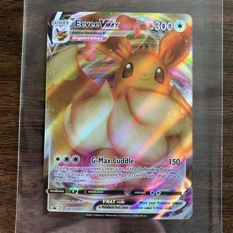 Eevee Vmax Black Star Promo Swsh087 Pokemon Trading Card Values Mavin