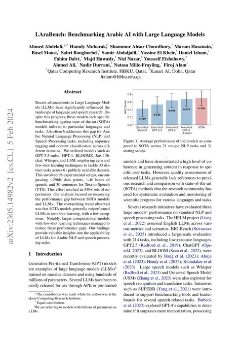 Pdf Larabench Benchmarking Arabic Ai With Large Language Models