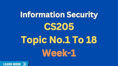 Cs205 Easy Short Lectures Preparation Tips For Information Security