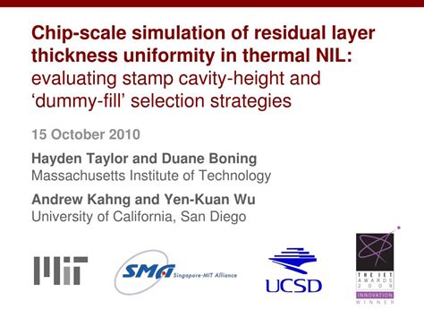 Ppt Residual Layer Thickness In Thermal Nil Exhibits Pattern Dependencies Powerpoint
