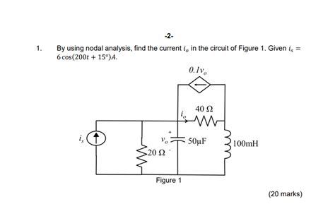 Solved By Using Nodal Analysis Find The Current Io In The
