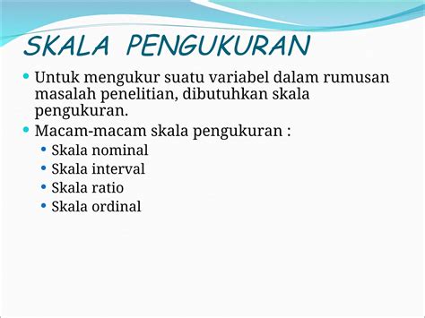 Skala Pengukuran Metode Penelitian Kuantitaif Ppt