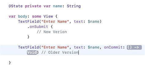 Swift Ui Textfield Oncommit Deprecated In Swift Ui 5 Use Onsubmit