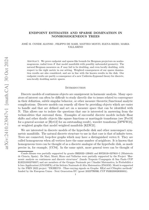 Pdf Endpoint Estimates And Sparse Domination In Nonhomogeneous Trees