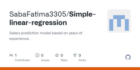 GitHub SabaFatima Simple Linear Regression Salary Prediction Model Based On Years Of