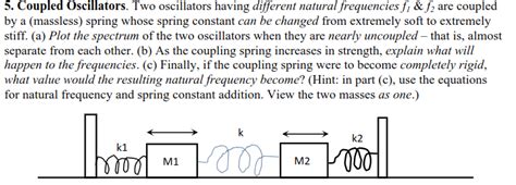 Solved Useful Formulae Natural Frequency 0o Sqrtkm 000