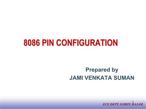8086 Pin Configuration Ppt