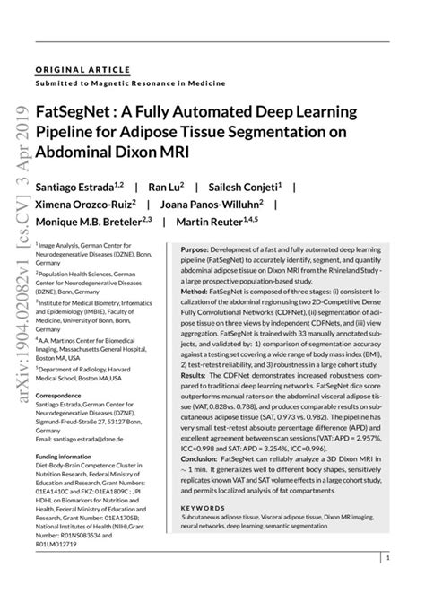 Fatsegnet A Fully Automated Deep Learning Pipeline For Adipose Tissue Segmentation On